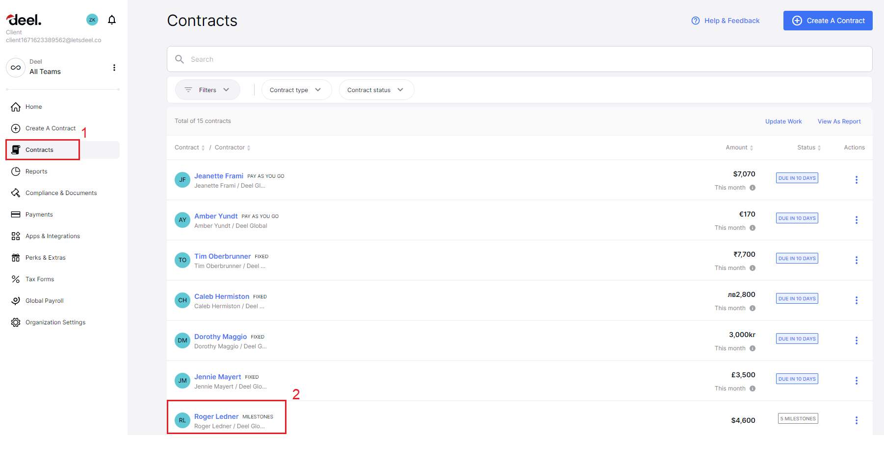 How to amend a contractor contract on Deel – Deel