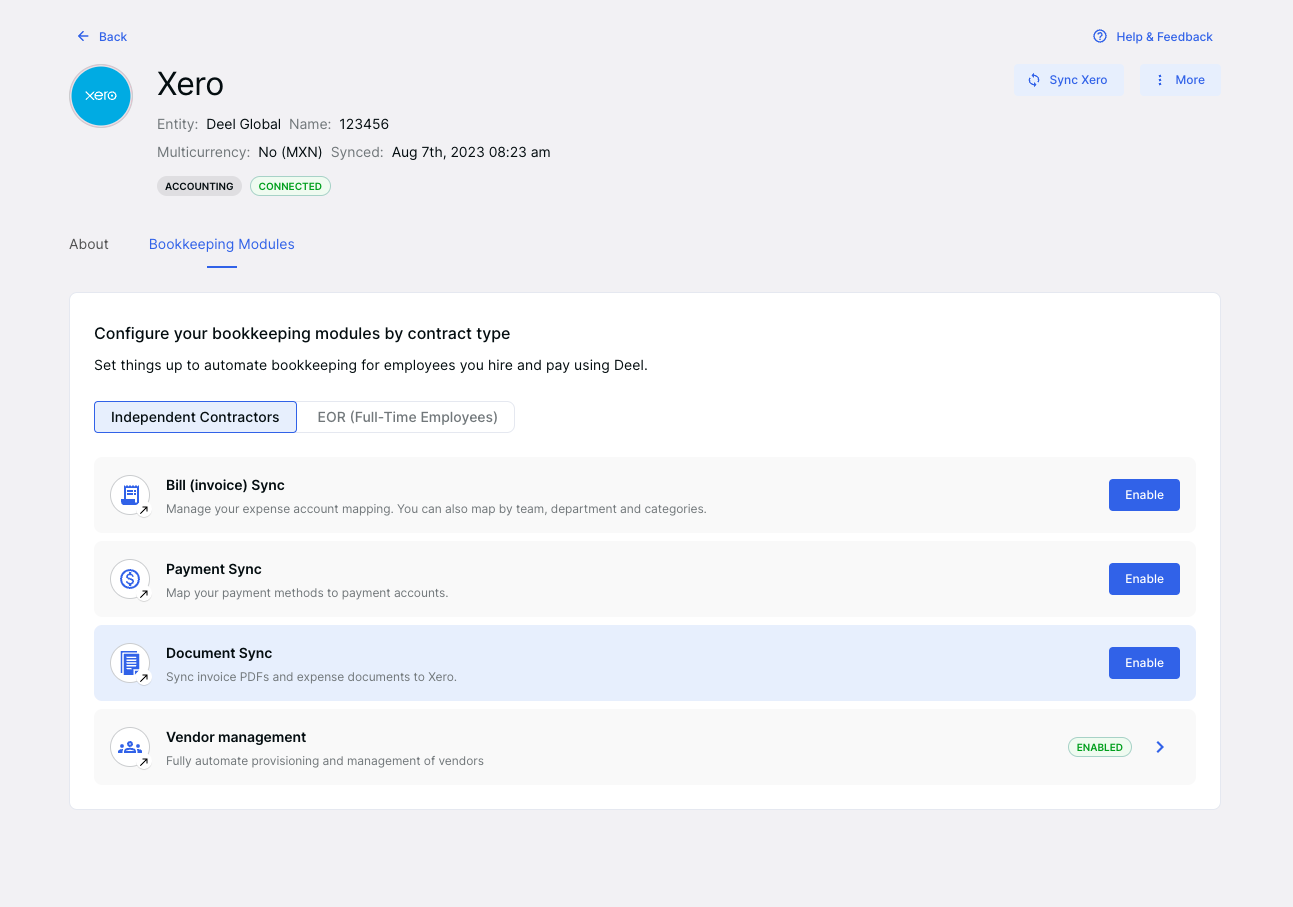 How To Integrate Xero v2 on Deel – Deel