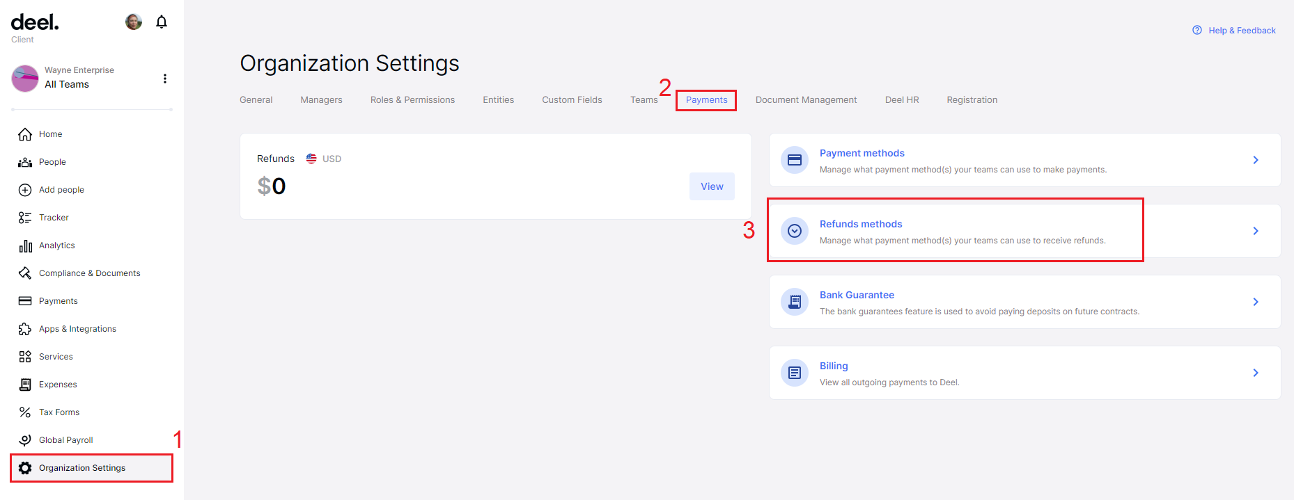 Managing Refunds and Using Refund Balance on Deel – Deel