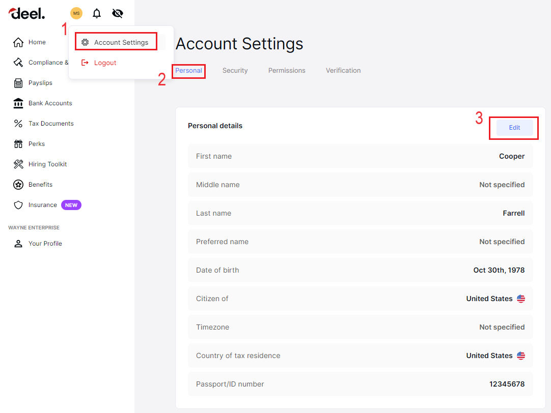 How Do I Update My Personal Details? – Deel