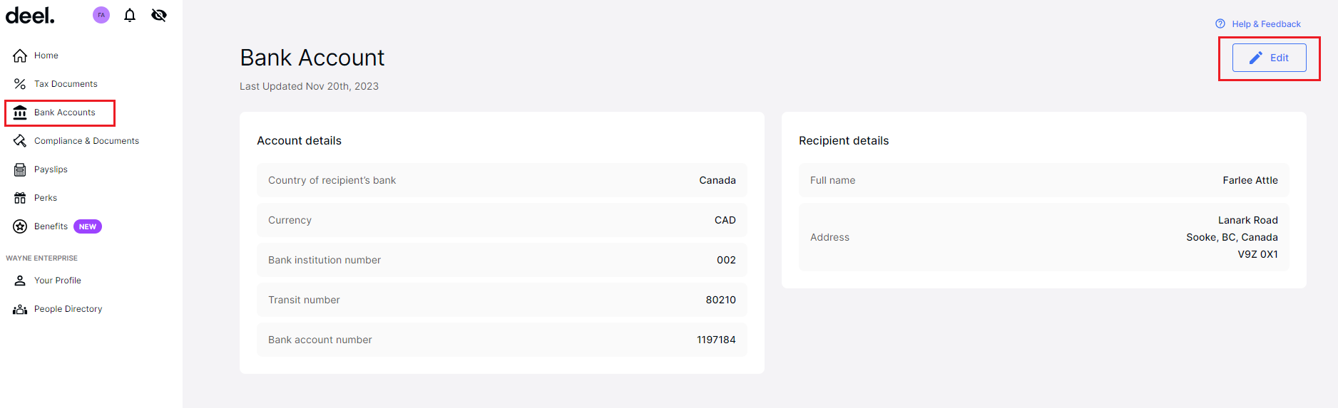 How To Change Employee Bank Account Details – Deel
