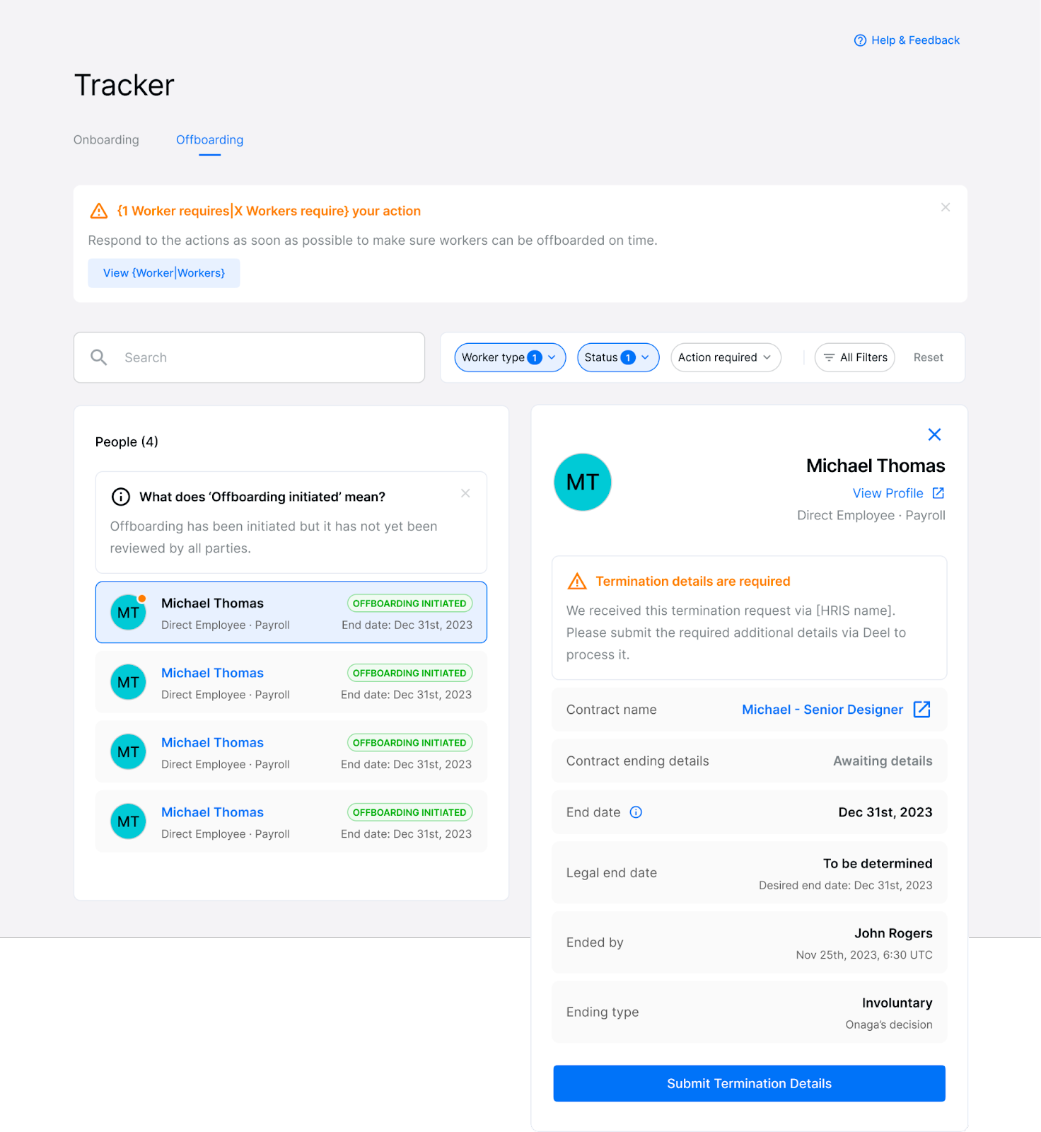 How To Access The Employee Offboarding Tracker – Deel