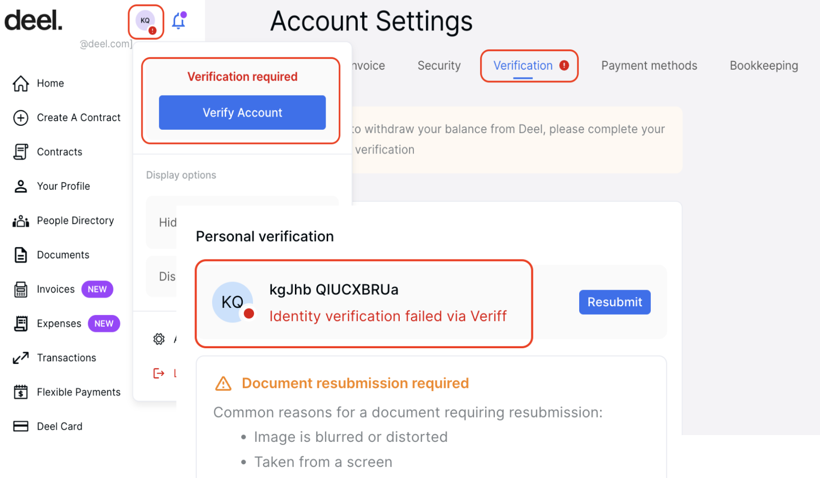 How To Verify a Contractor Account – Deel