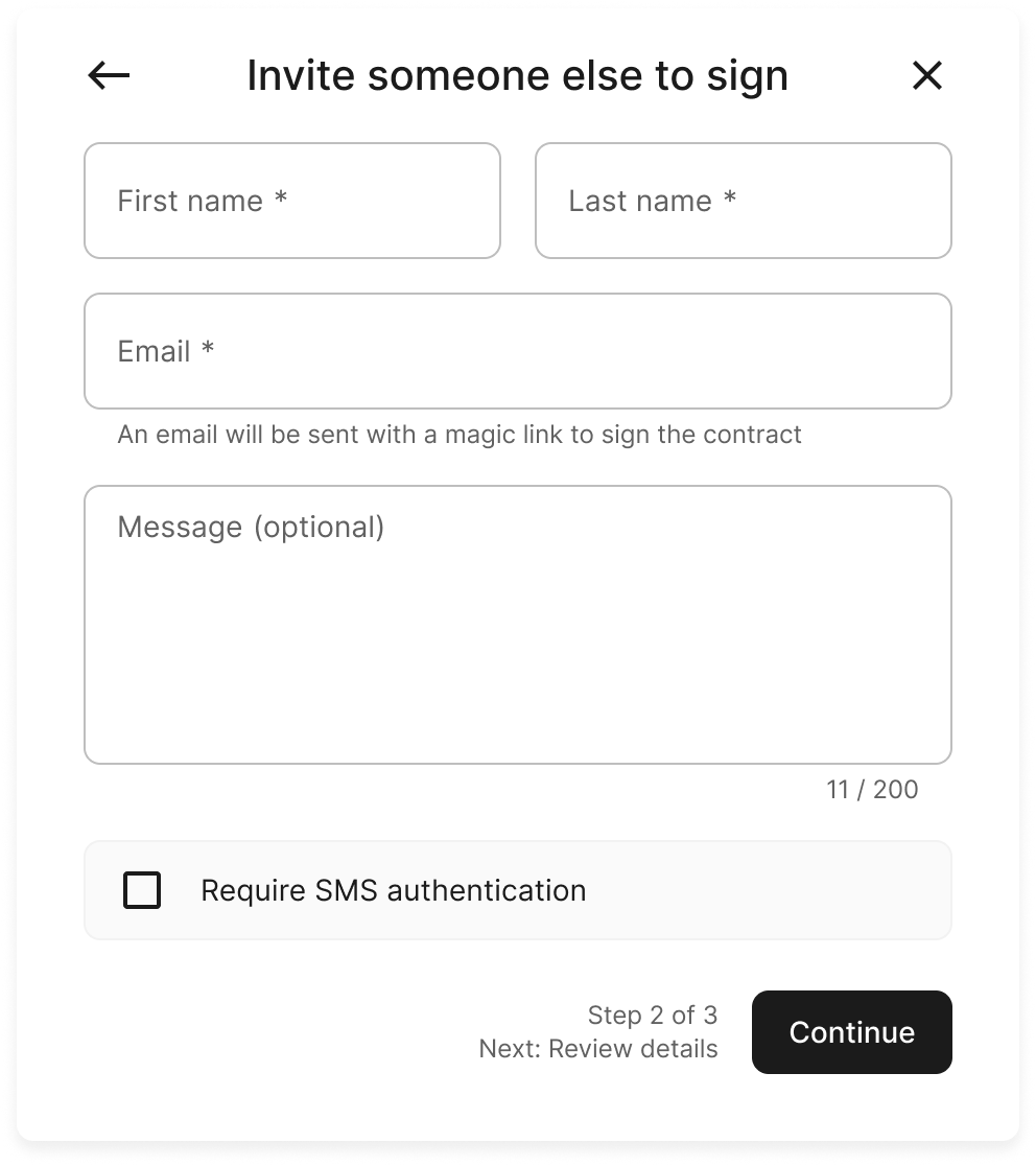 Can someone else sign the contract that I created? – Deel