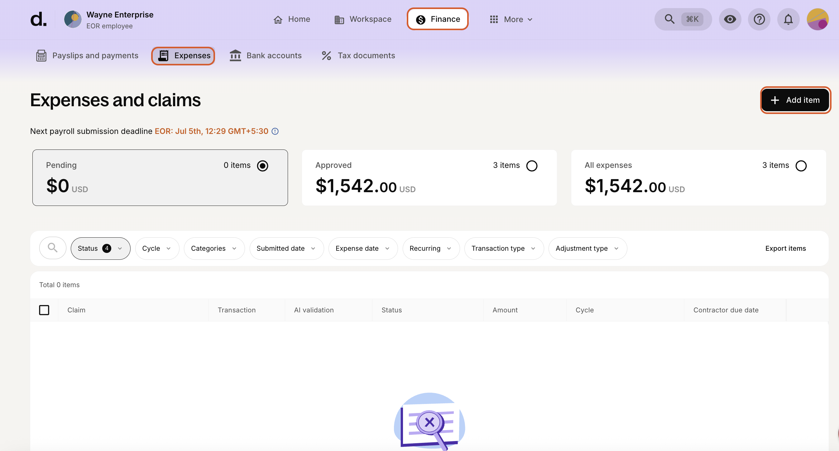 How to Add an Expense to Your Pay – Deel