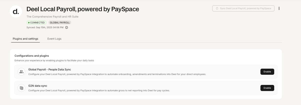 PaySpace integration guide – Deel